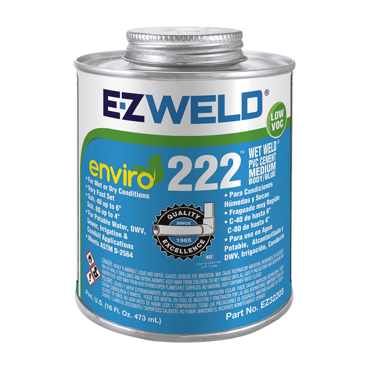 Ez-Weld Blue Cement 1/2 pt. | SiteOne