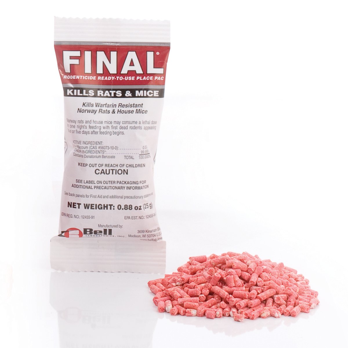Final Pellets Rodenticide 25 gm. x 291 Place Packs /Box | SiteOne