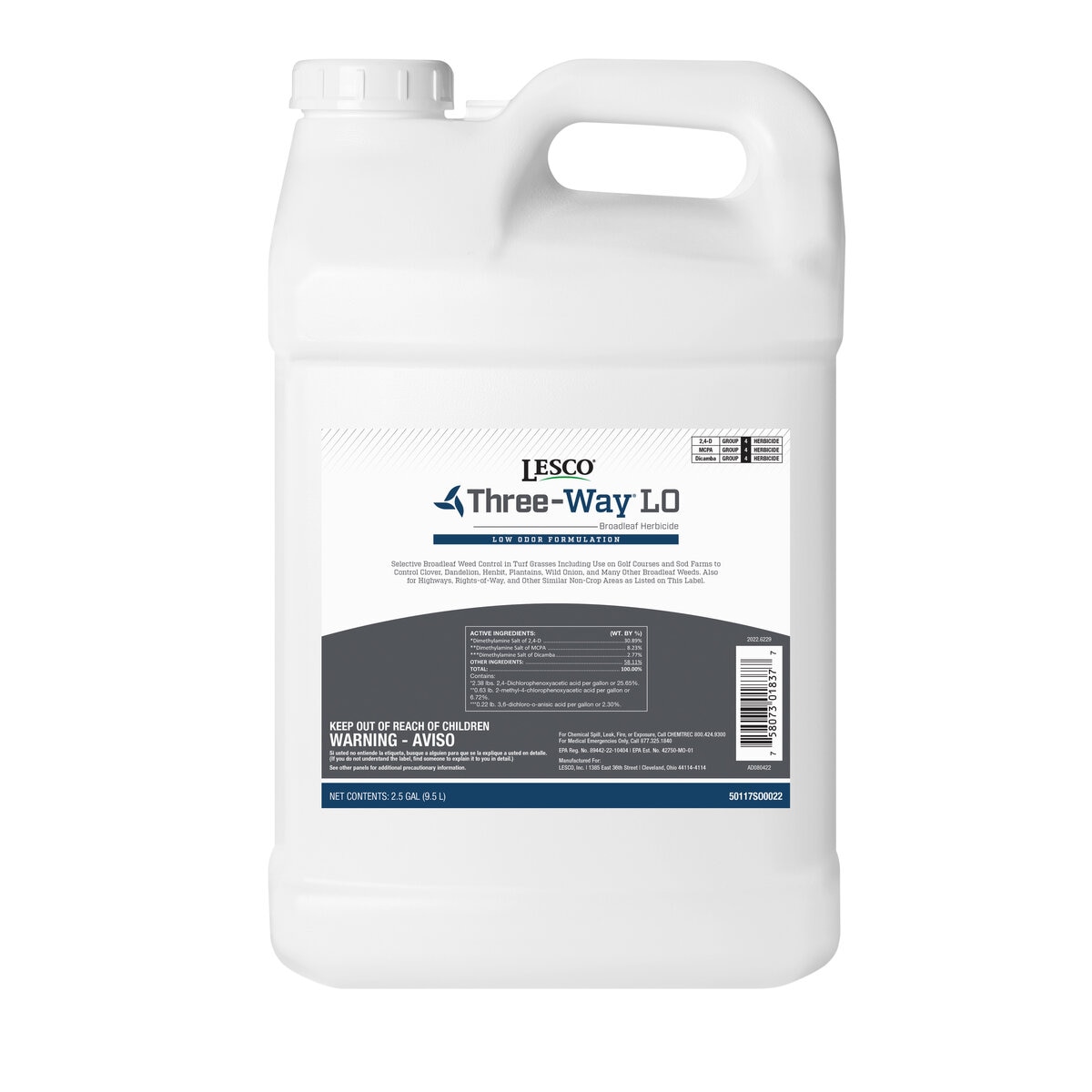 LESCO Three-Way LO Broadleaf Post Emergent Herbicide 2. | SiteOne
