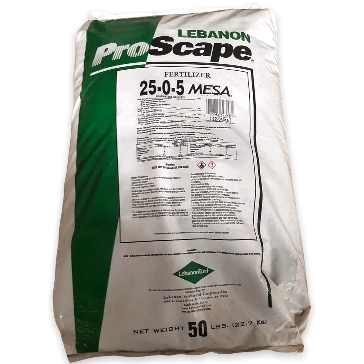 Lebanon Proscape Fertilizer 25-0-5 51% Mesa 1% Fe 50 lb | SiteOne