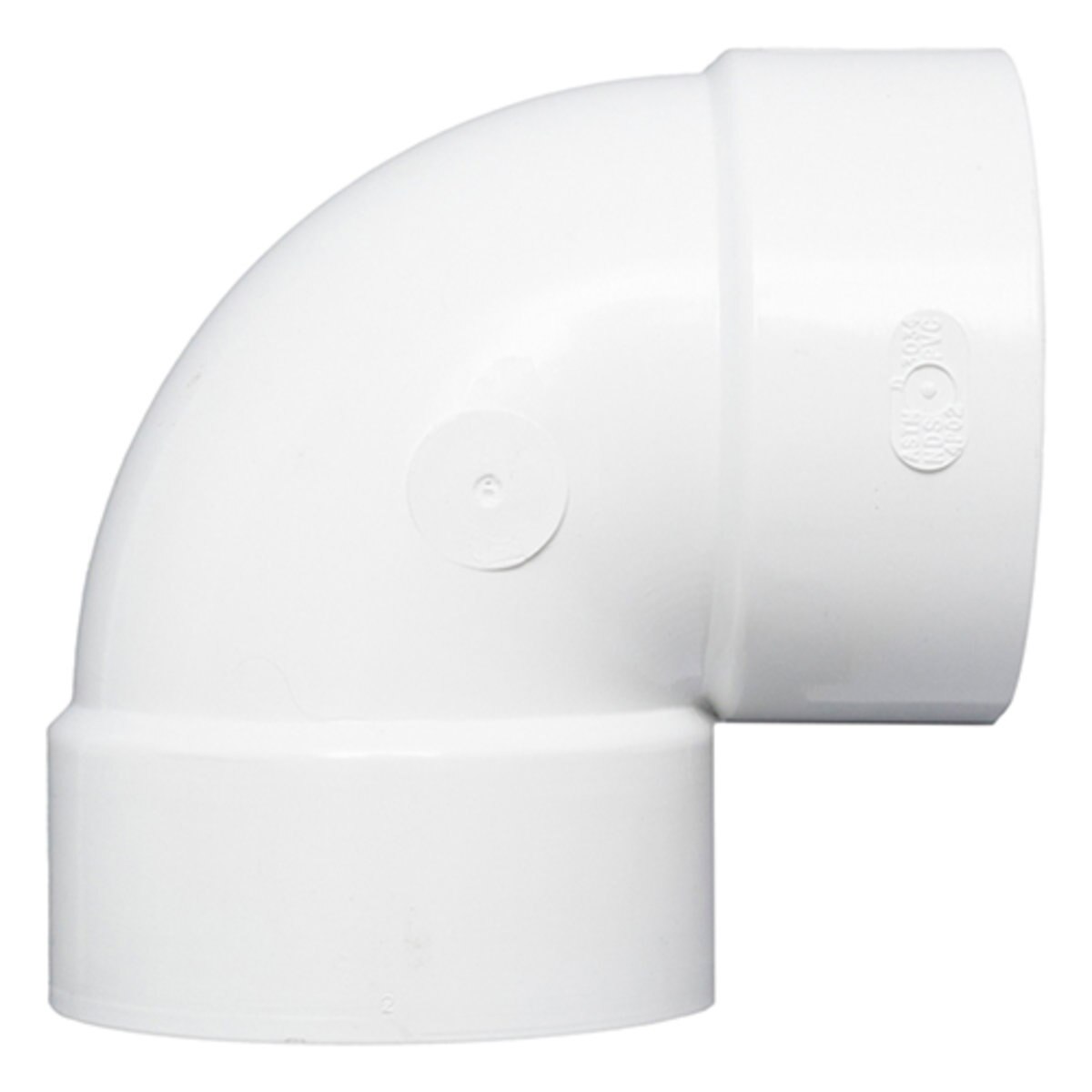NDS PVC S&D 90 Deg. Elbow HUB x HUB White 4 in. | SiteOne