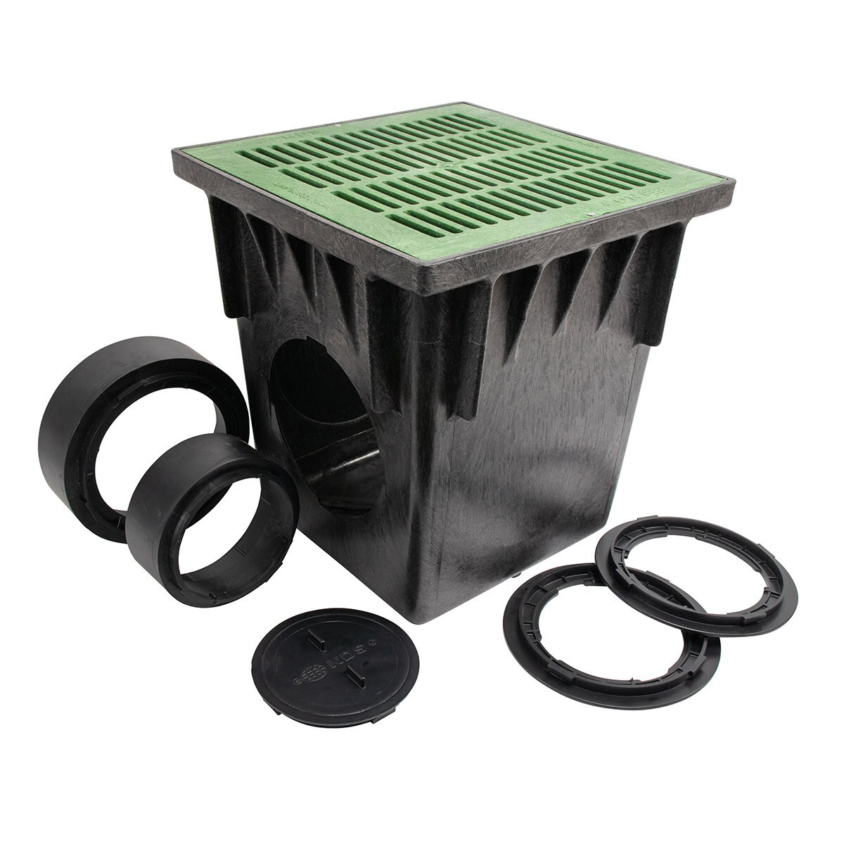 NDS Drain Basin Kit Square 18 in. w/ Green Grate | SiteOne