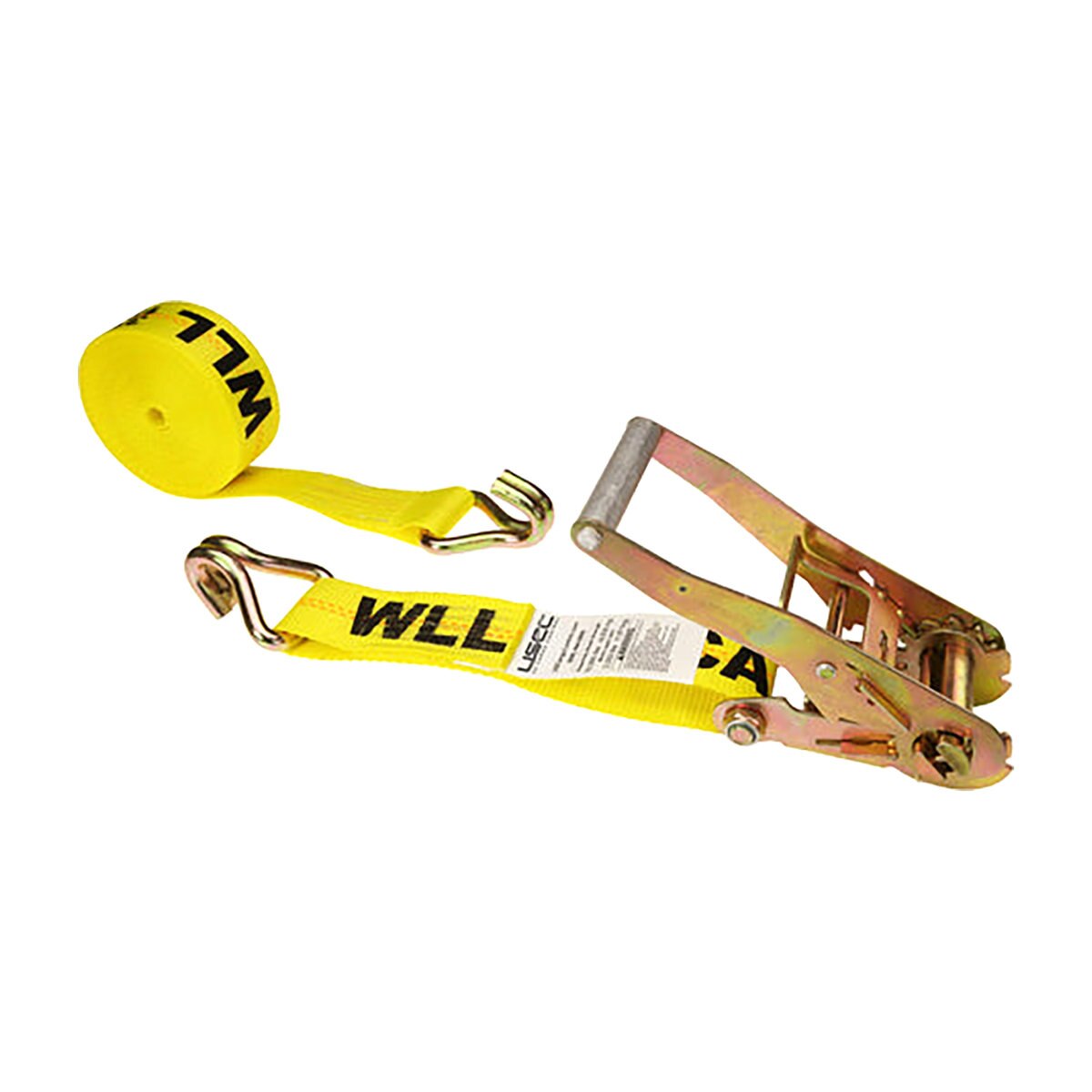 Ratchet Strap 27 ft. x 2 in. Yellow Webbing w/ JJ Hooks | SiteOne