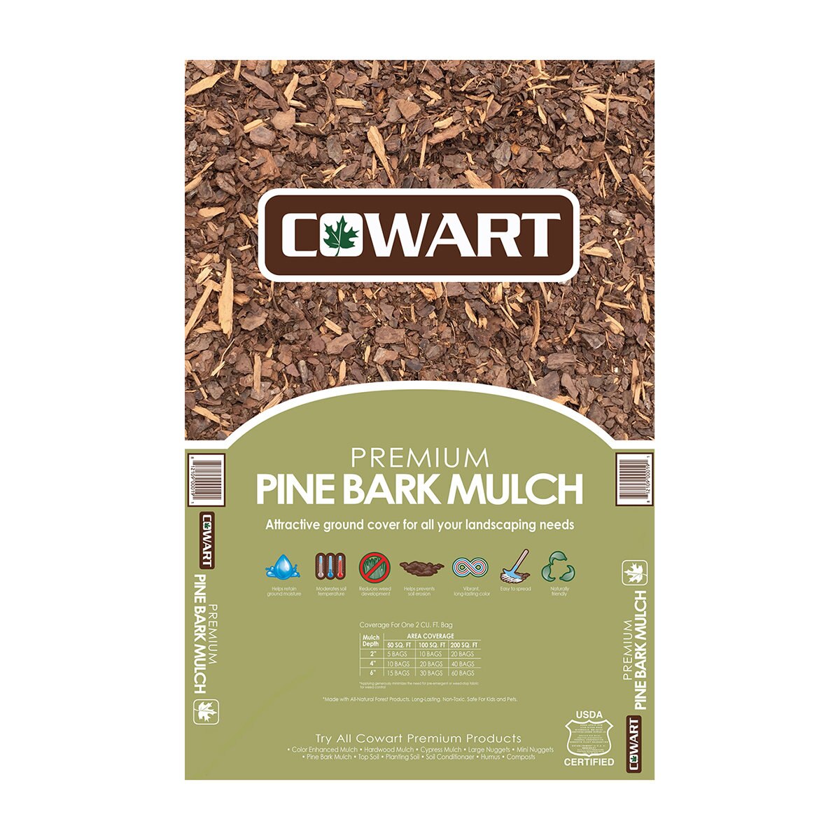 Cowart Pine Bark Mulch 3 cu. ft. Bag | SiteOne