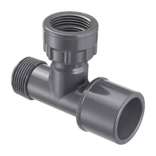 Spears Manifold Tee PVC 1 in. Socket x Mpt x Swivel w/ | SiteOne