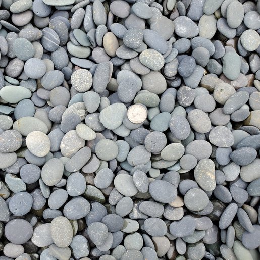 Palletized Mexican Beach Pebbles Black 1/2 - 1 in. | SiteOne