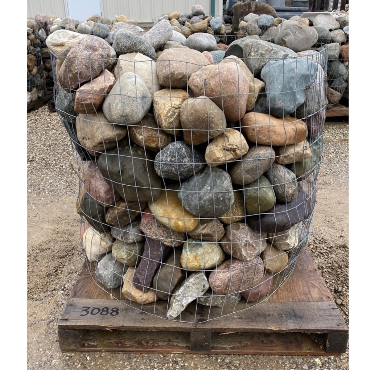 Palletized River Rock Glacial Granite Cobbles 6 - 9 in. | SiteOne