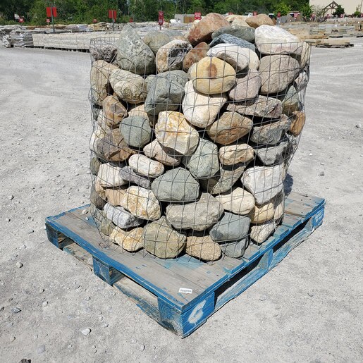 Palletized River Rock Glacial Granite Cobbles 6 - 9 in. | SiteOne
