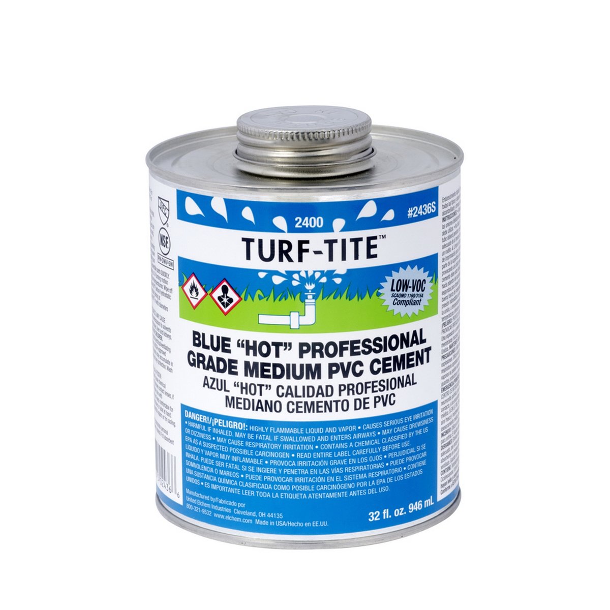 Oatey Turf Tite Blue PVC Cement Low VOC Medium Body | SiteOne