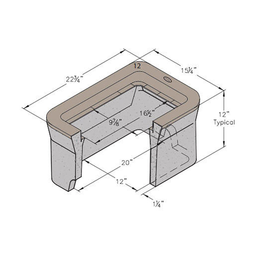 Christy B12 Utility Box Concrete 12 in. x 18 in. x 12 i | SiteOne