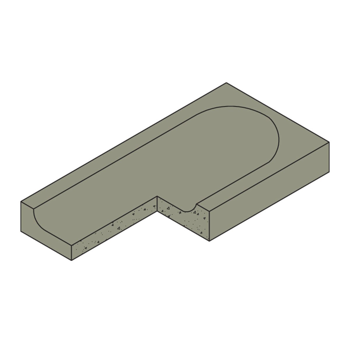 Concrete Splash Block 12 in. x 24 in. | SiteOne