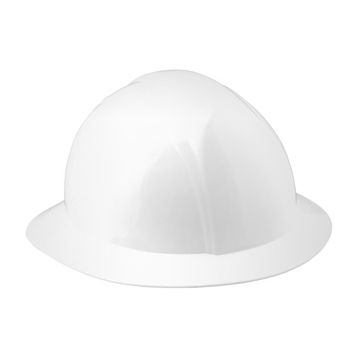 SAS Full Brim Hard Hat White w/ Ratchet Suspension (Com | SiteOne