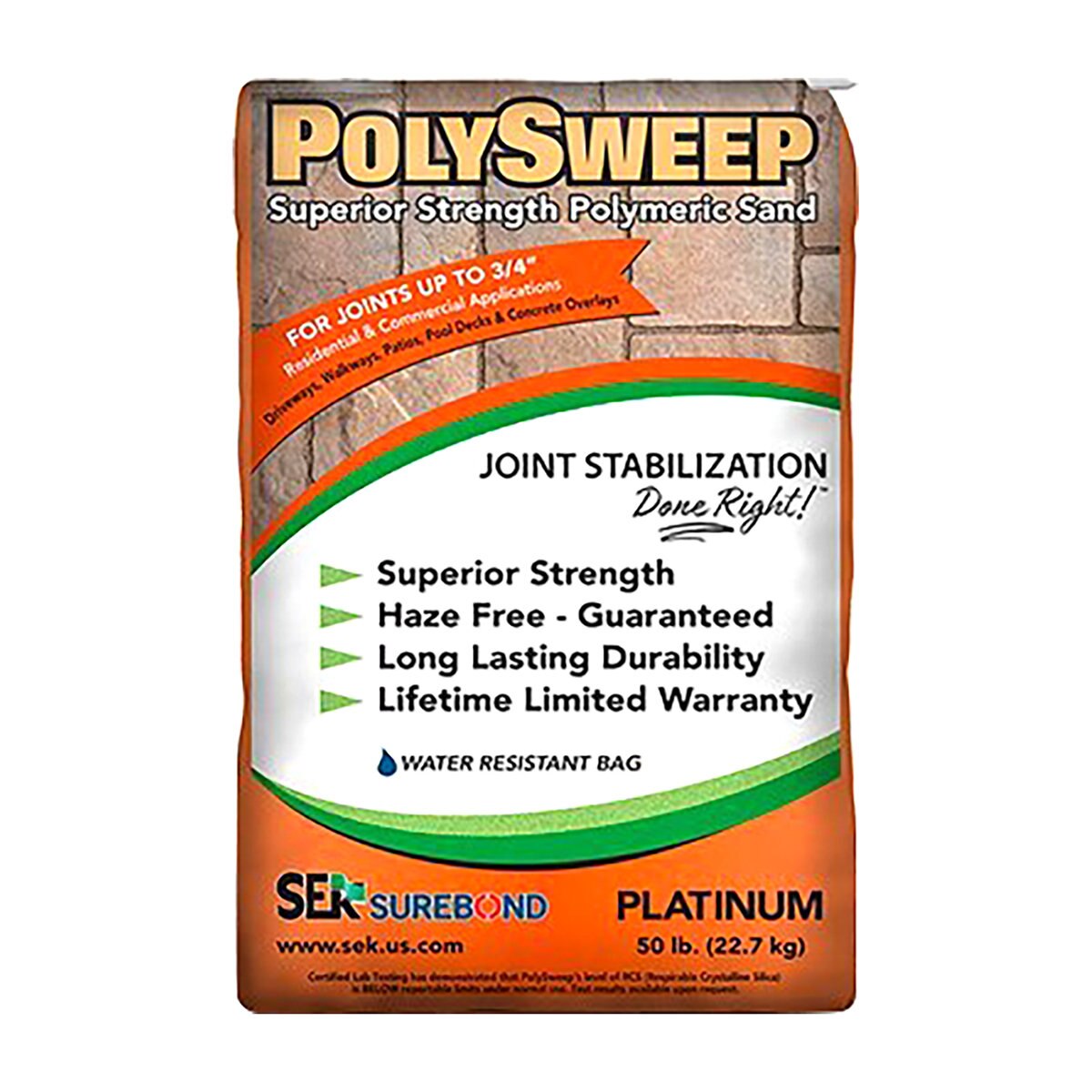 SEK Surebond Polysweep Polymeric Sand Pearl 50 lb. Bag | SiteOne