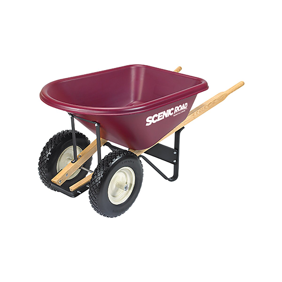 Scenic Road Wheelbarrow Poly 2 Flat Free Tire 8 cu. ft. | SiteOne