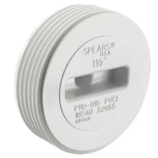 6 PVC Dwv Flush Cleanout Plug Mpt Sprs | SiteOne