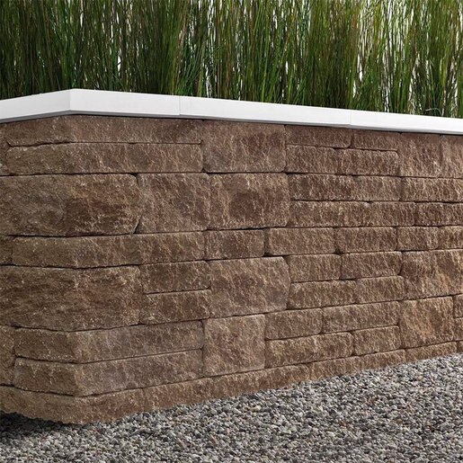 Techo-Bloc Mini-Creta Double-Sided Wall Chestnut Brown | SiteOne