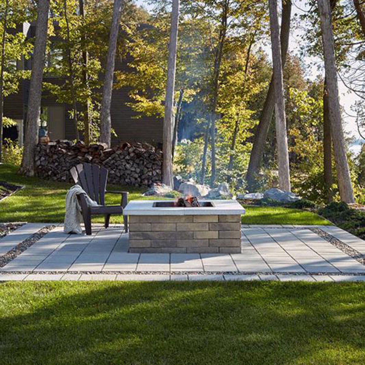 Techo-Bloc Brandon Firepit Rectangle Shale Grey 90 mm | SiteOne