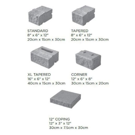 Unilock Pisa 2 Wall Block X-Large Granite (32 pc./palle | SiteOne
