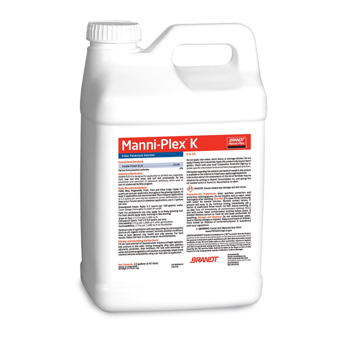 BRANDT Manni-Plex K 0-0-20 2.5 gal. | SiteOne