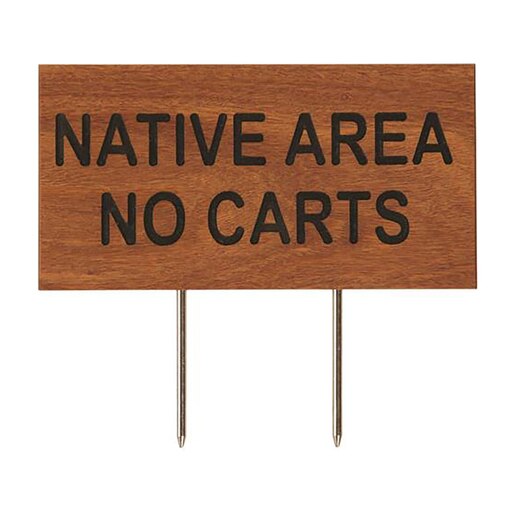 Par Aide Keep Carts on Path Wood Sign | SiteOne
