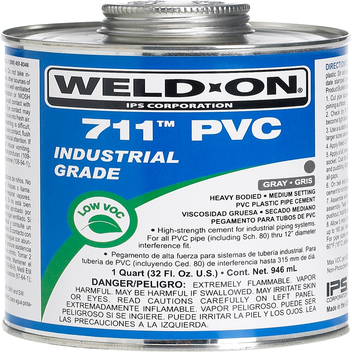 Weld-On 711 Gray PVC Cement Low VOC Heavy Body | SiteOne