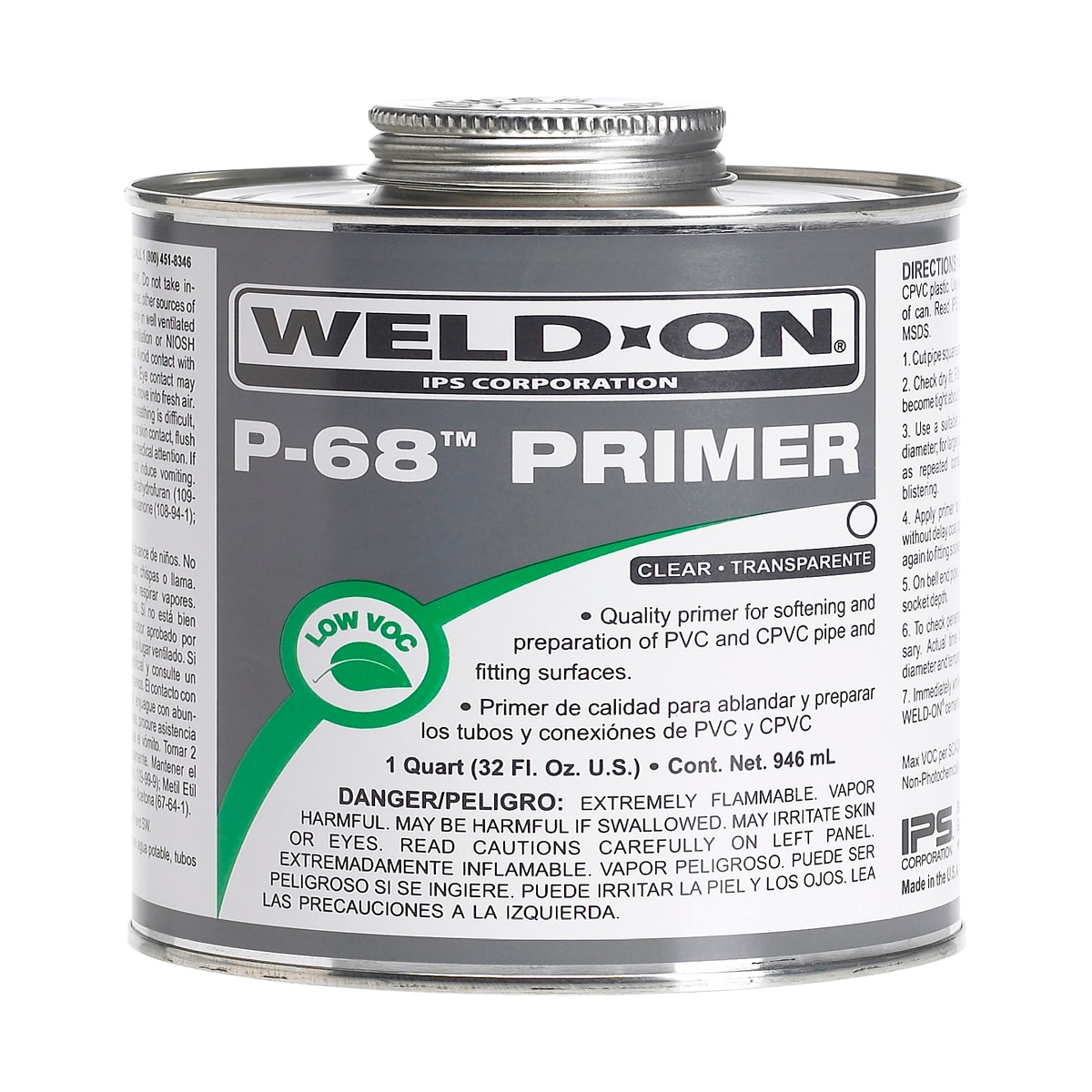 Weld-On P-68 Clear Primer Low VOC NSF 1 qt. | SiteOne