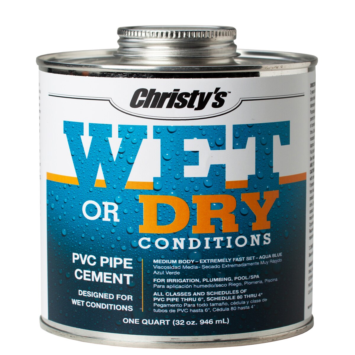 Christy's Wet or Dry Aqua Blue PVC Cement Low VOC Mediu | SiteOne
