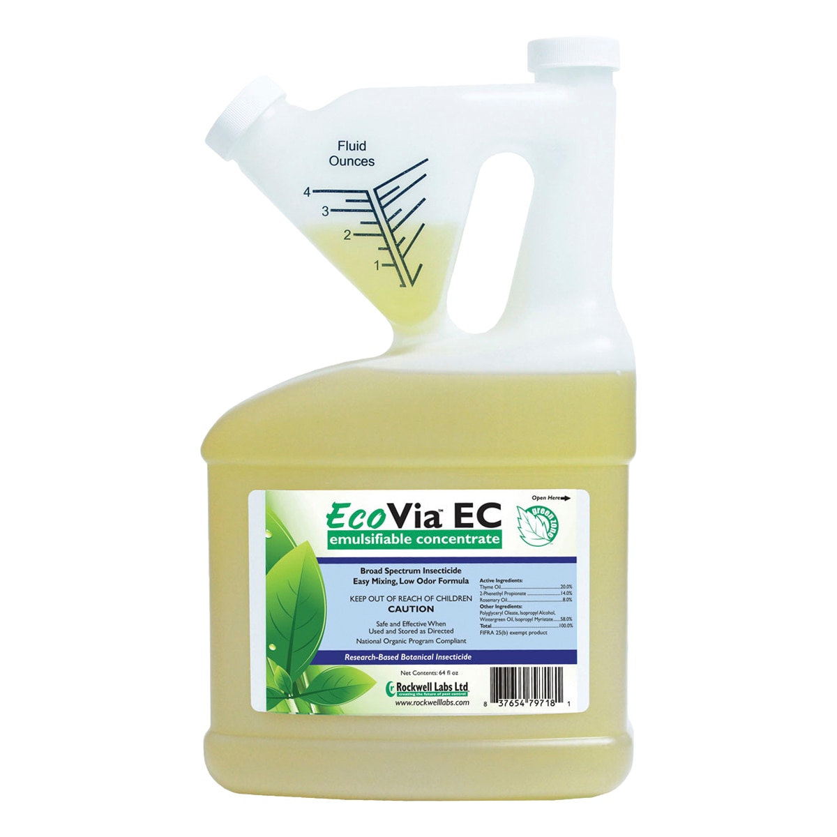 EcoVia EC Botanical Insecticide 64 oz. - Label & Product Info