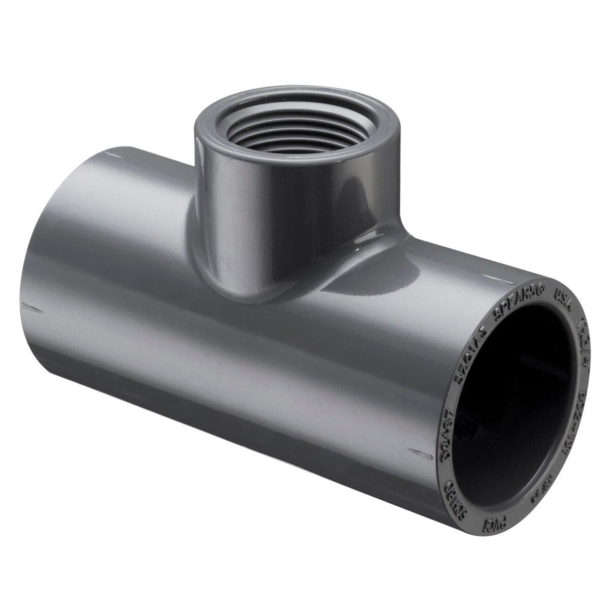 Sch 80 PVC Reducing Tee 1-1/2 in. x 1 in. Socket X FIPT | SiteOne