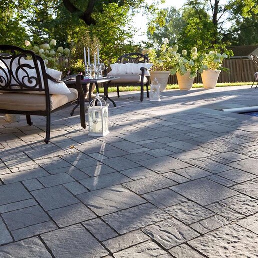 Techo-Bloc Mista Random Paver Shale Grey (116.2 sq. ft. | SiteOne