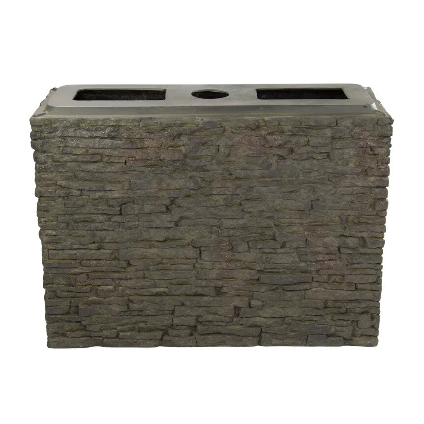 Aquascape Large Straight Stacked Slate Wall Base | SiteOne