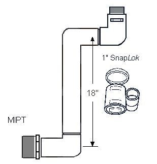 Lasco PVC Swing Joint Assembly 1 in. x 18 in. MIPT x Sn | SiteOne
