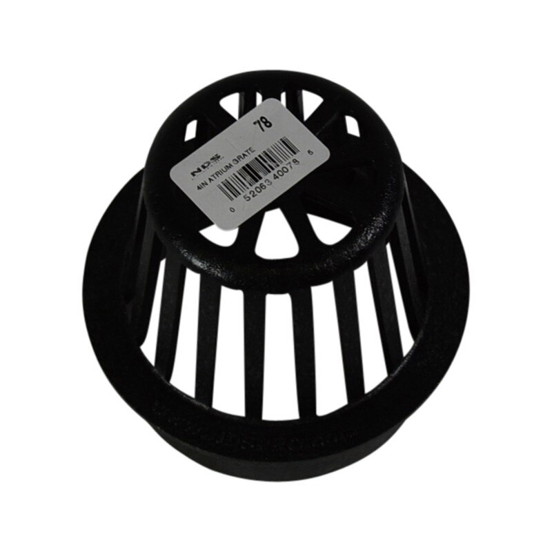 NDS Drain Grate Round Atrium Polyolefin Black 4 in. | SiteOne