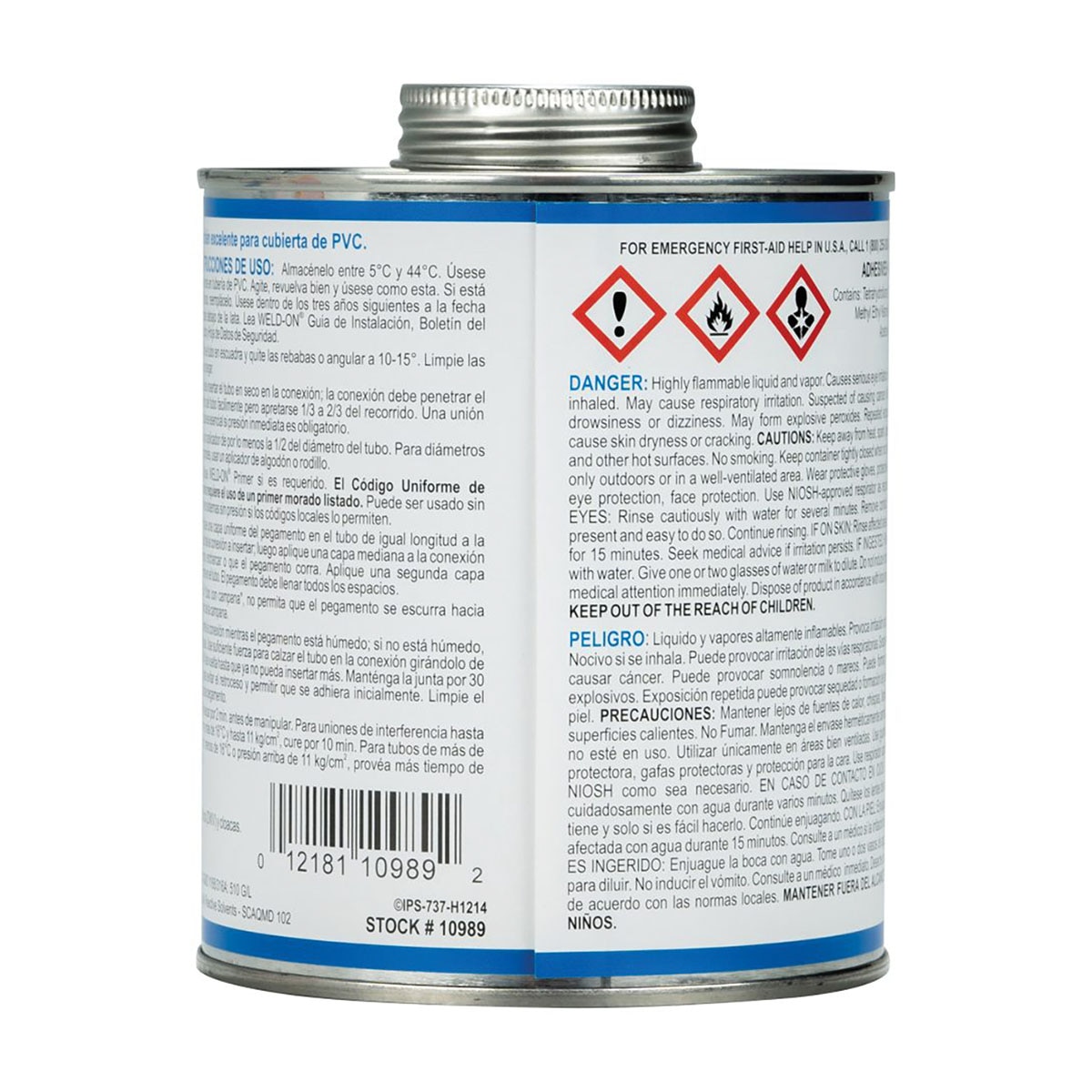 IPS 737 Turf 'N Ag PVC Cement Medium Body Blue 1/2 pt. | SiteOne