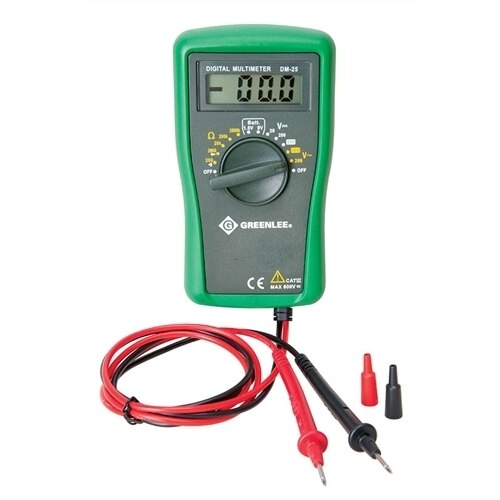 Greenlee Multimeter, DM-25 Digital Voltage Meter For Landscaping