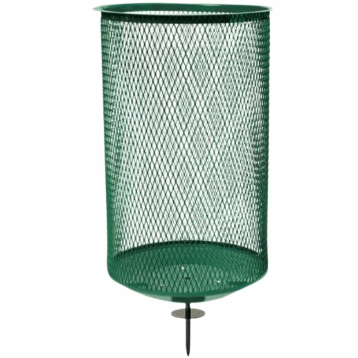 20 Gallon Stainless Steel Trash Can With Spike - Black | SiteOne