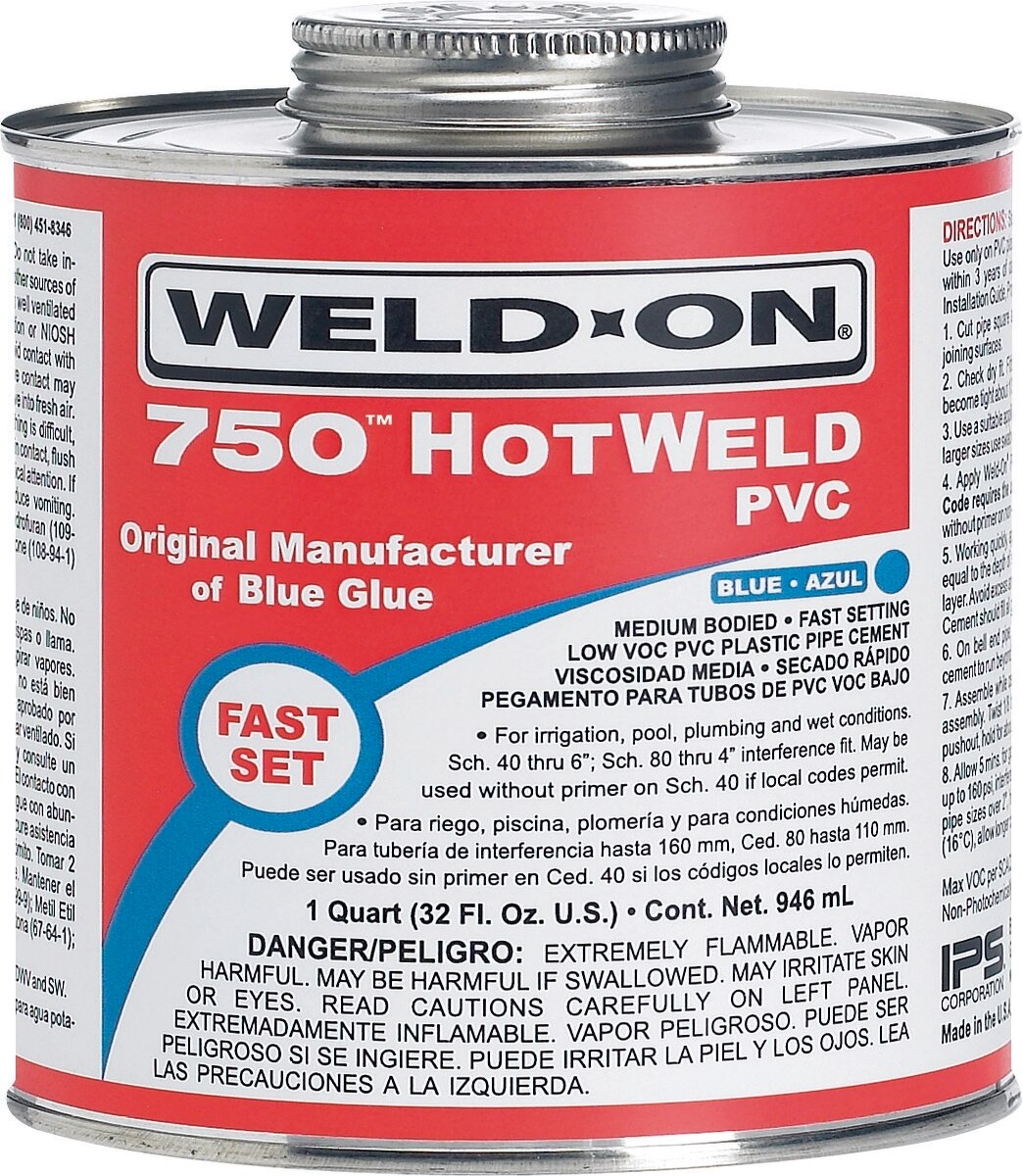 Weld-On 750 HOTWELD Blue PVC Cement Low VOC Medium Body | SiteOne