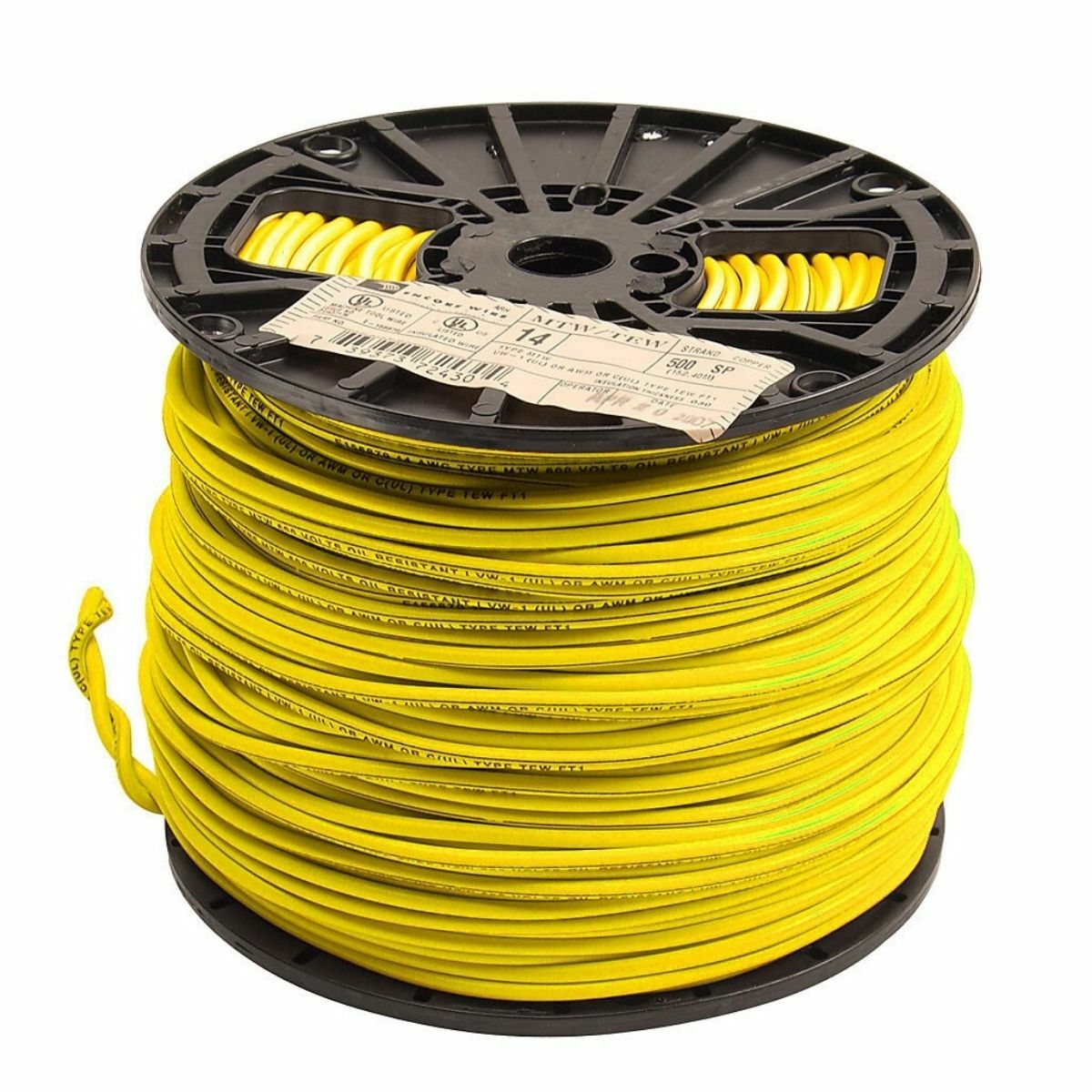 UF Wire Yellow/White Stripe 14 Gauge 1 Conductor 2,500 | SiteOne